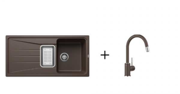 Blanco SONA 6S Tezgah Üstü Kahve Granit Eviye ve Mida S Sprialli Kahve ...